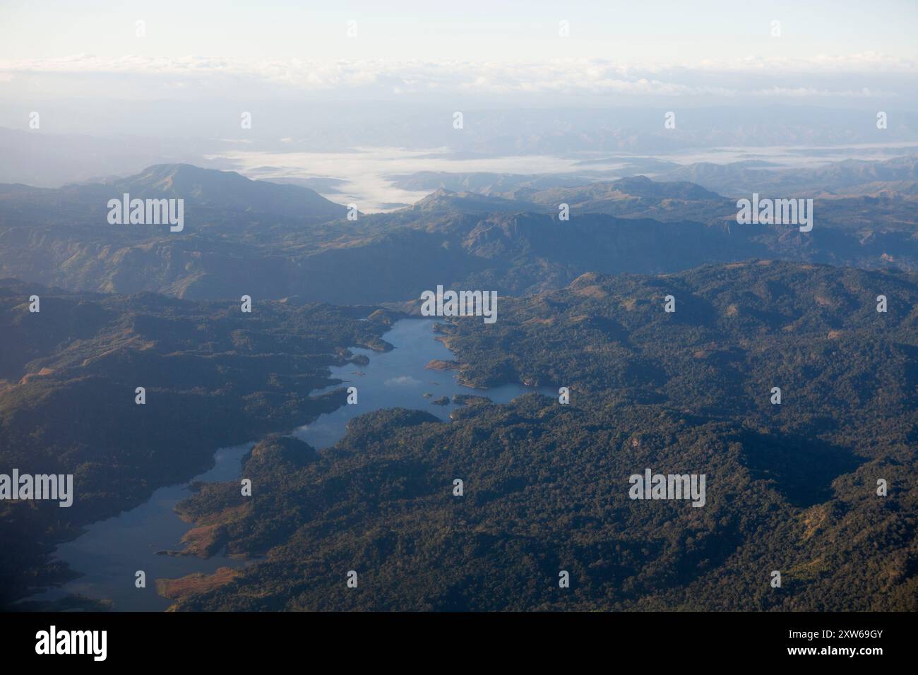 Aerial view over Viti Levu island, Fiji Stock Photo - Alamy