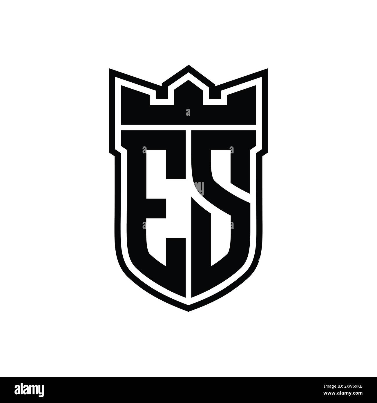 Es logo crown hi-res stock photography and images - Alamy