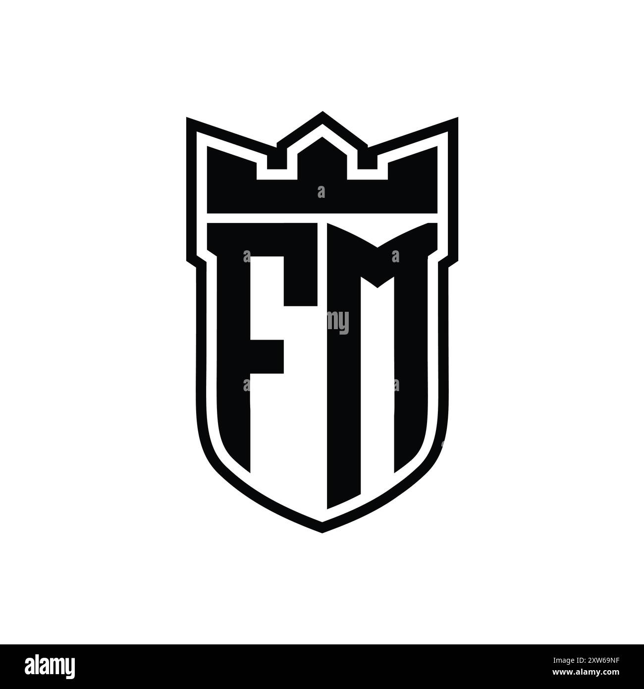 Fm logo design hi-res stock photography and images - Alamy