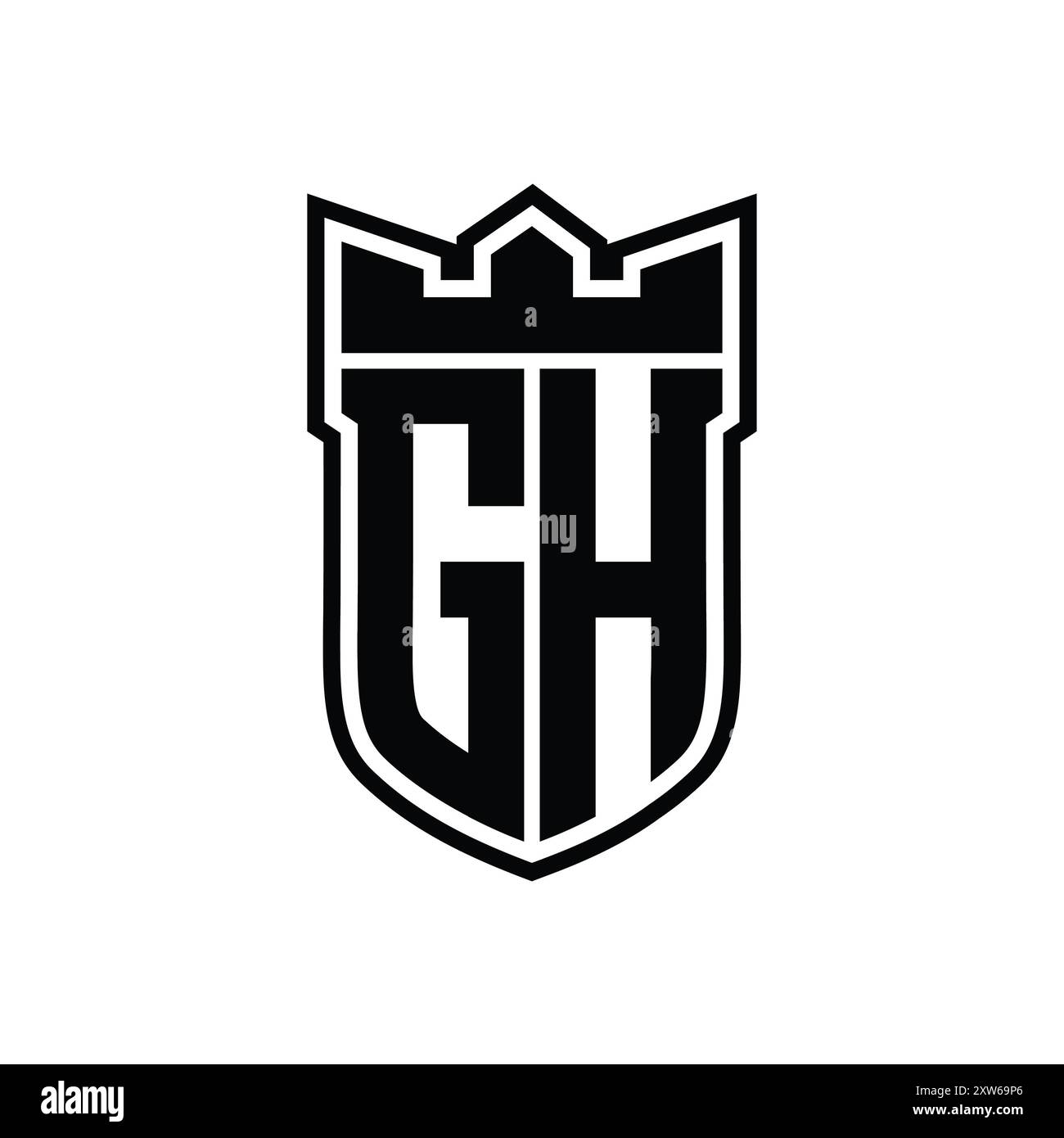 Letter gh logo hi-res stock photography and images - Alamy