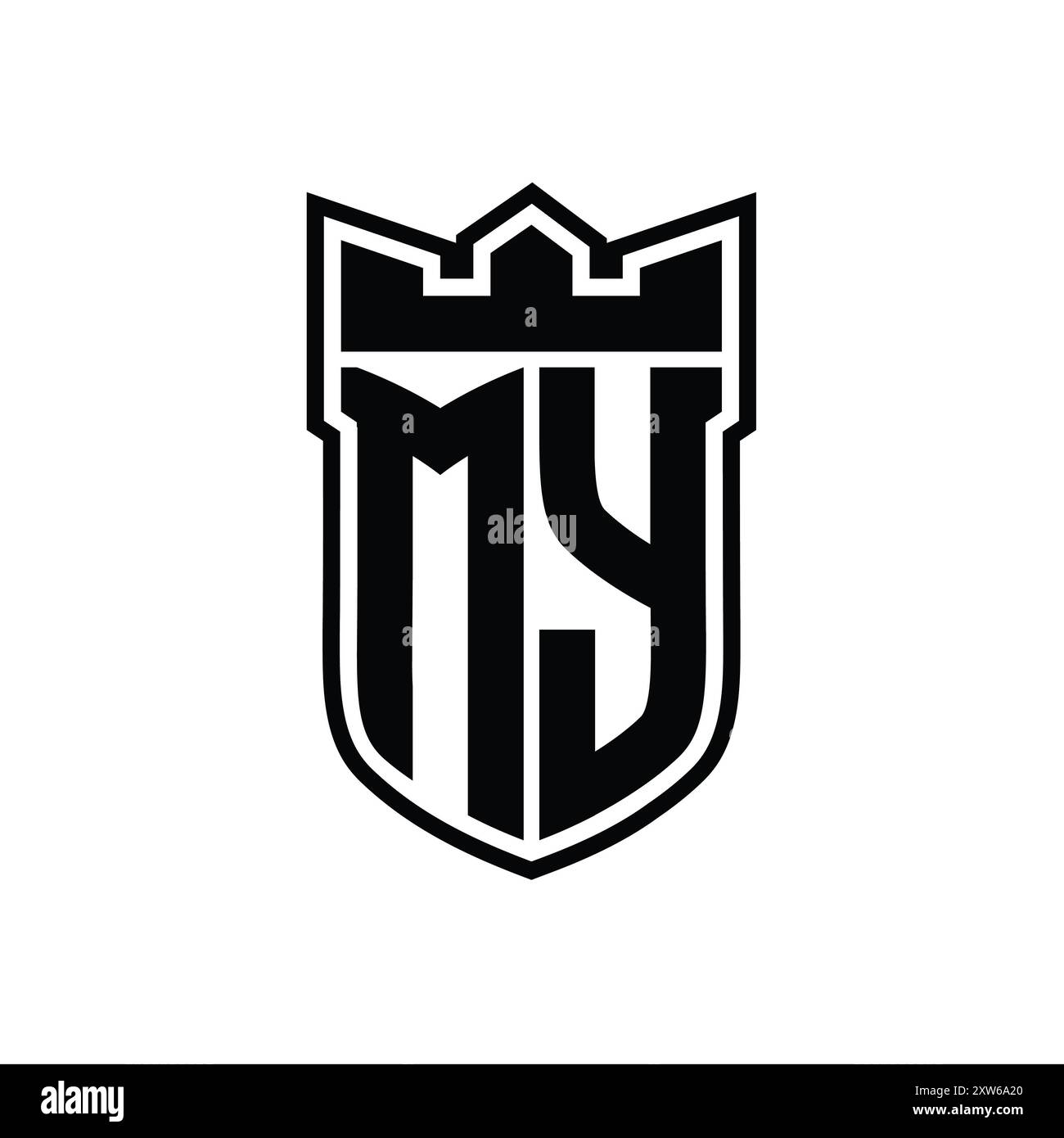 Crown logo with letters hi-res stock photography and images - Alamy