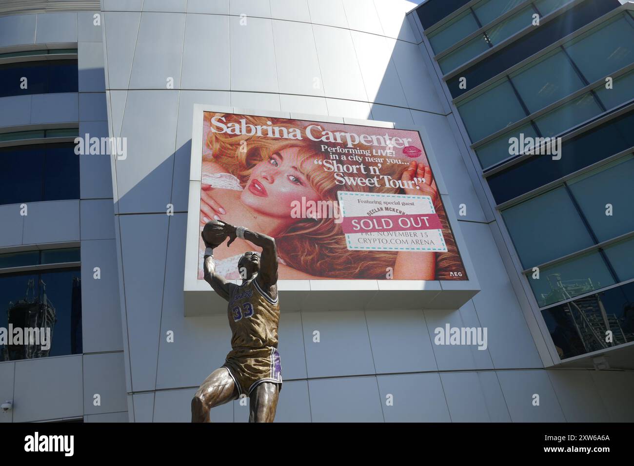 Los Angeles, California USA 14th August 2024 Sabrina Carpenter Short N Sweet Tour Marquee at ...
