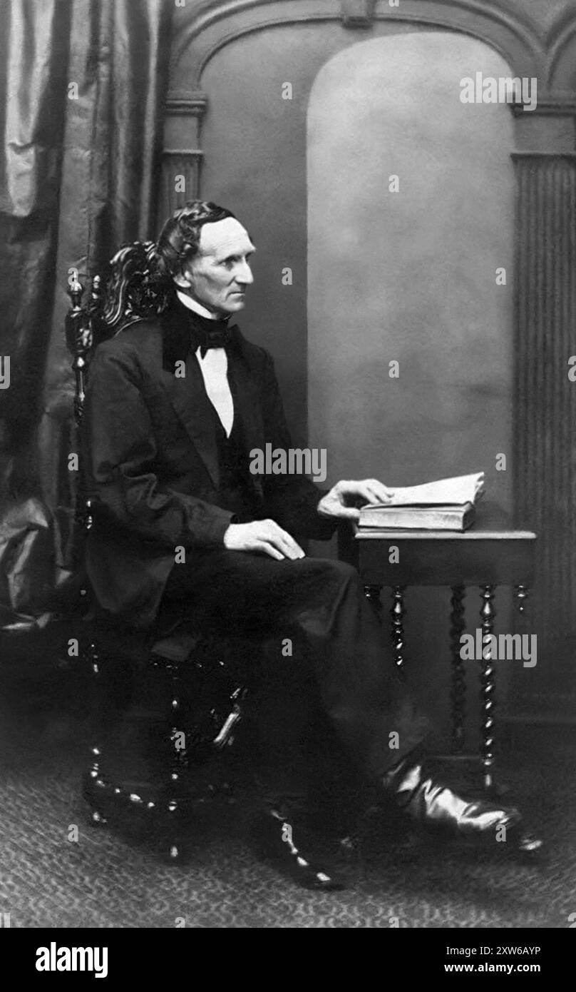 Seated portrait of Elihu Burritt (1810-1879), American diplomat ...