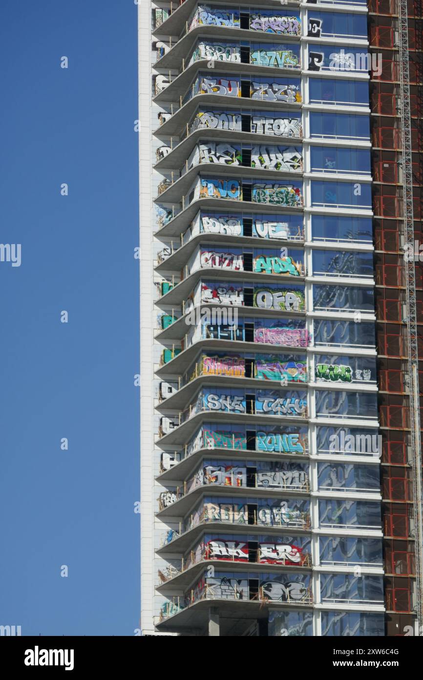 Los Angeles, California, USA 14th August 2024 Graffiti Towers, Graffiti ...