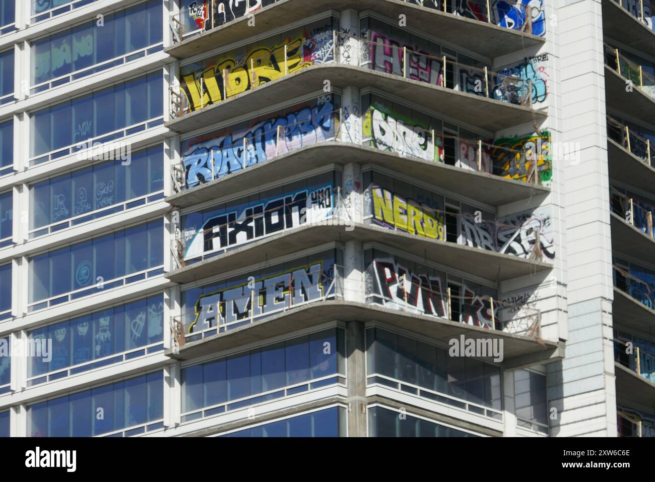 Los Angeles, California, USA 14th August 2024 Graffiti Towers, Graffiti ...