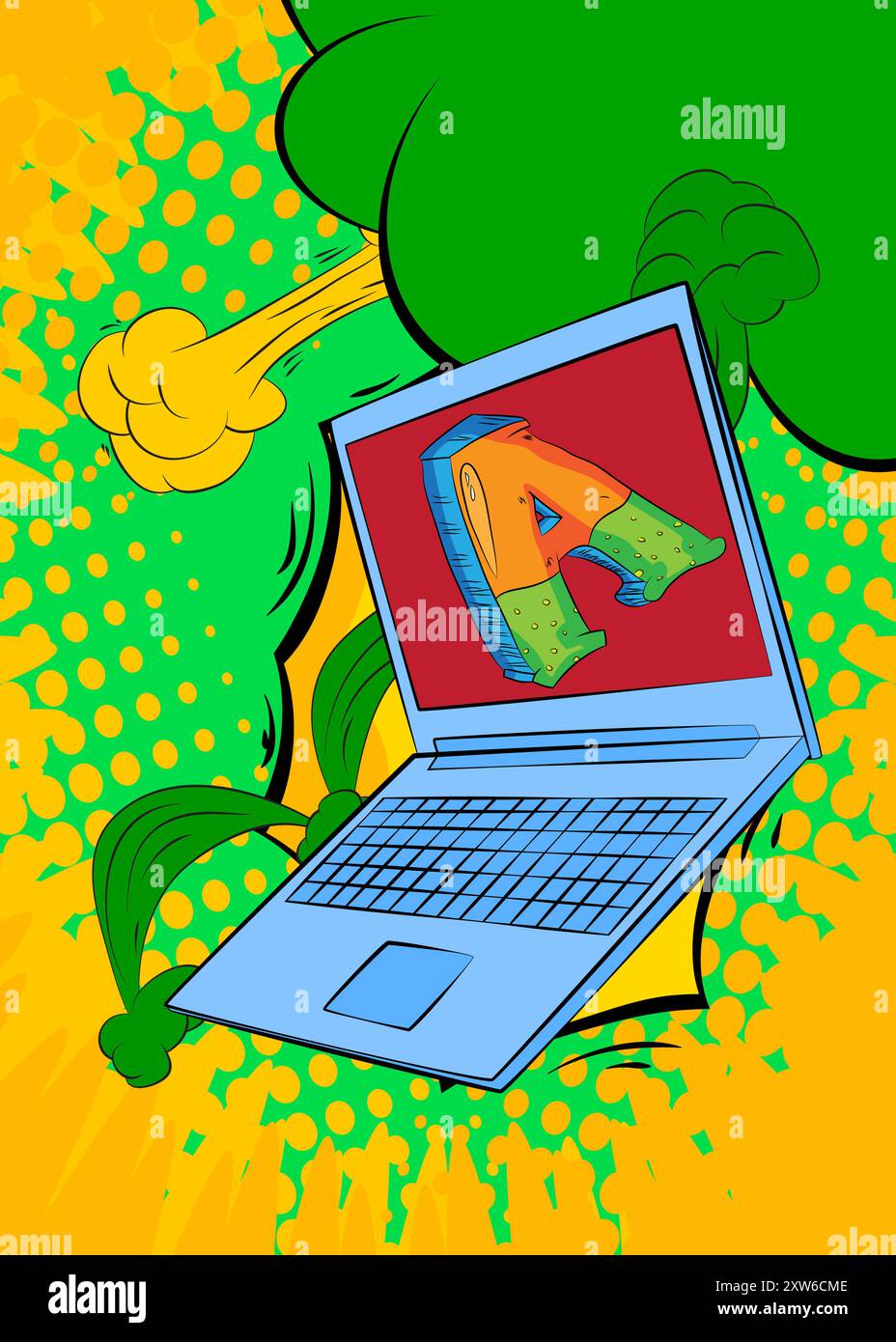 Cartoon laptop comic book notebook Stock Vector Images - Alamy