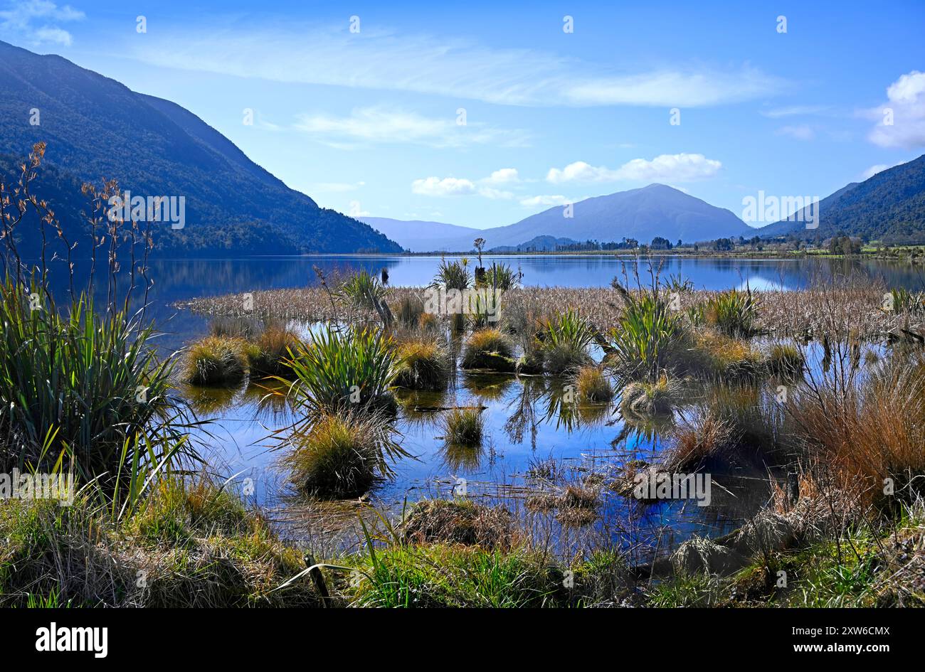 Beautiful Lake Brunner, West Coast, New Zealand in Spring. Famous for ...