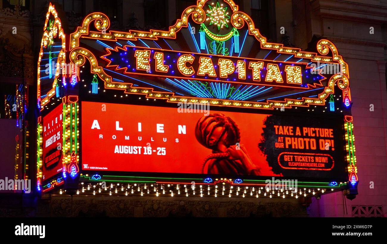 Los Angeles, California, USA 14th August 2024 Alien Romulus Marquee at ...