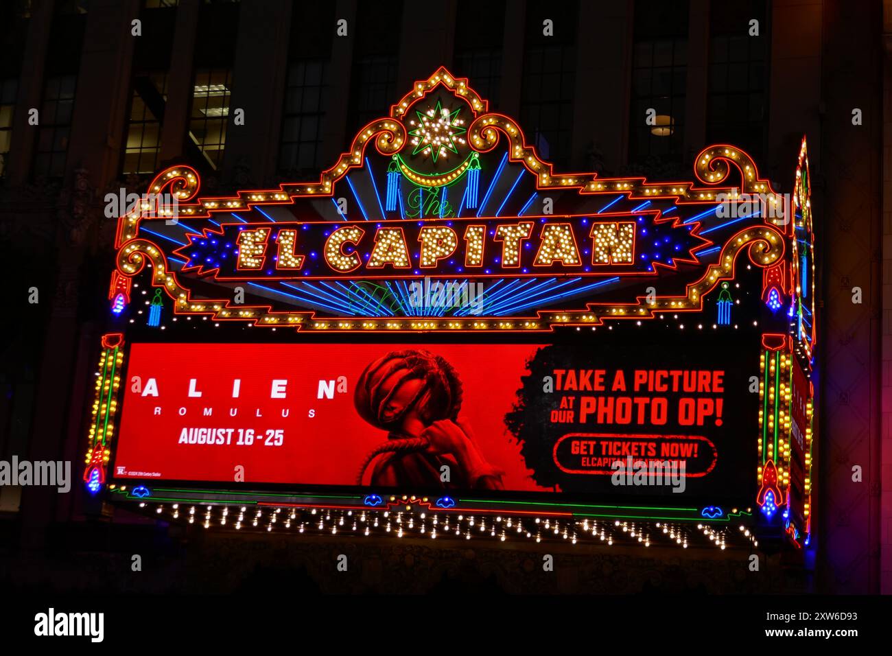 Los Angeles, California, USA 14th August 2024 Alien Romulus Marquee at ...