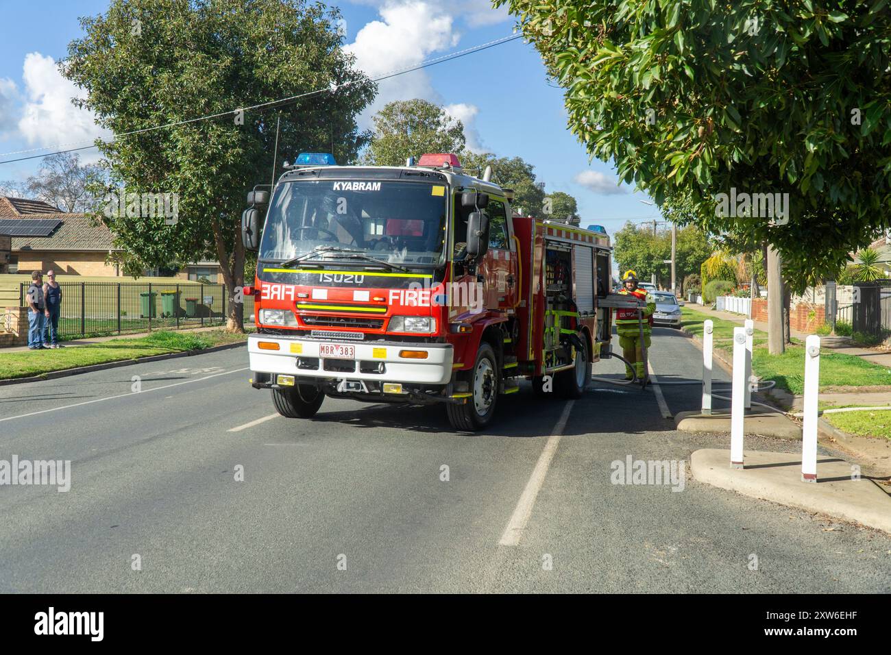 Kyabram, Victoria, Australia, 18th August 2024; Grey smoke can be seen ...
