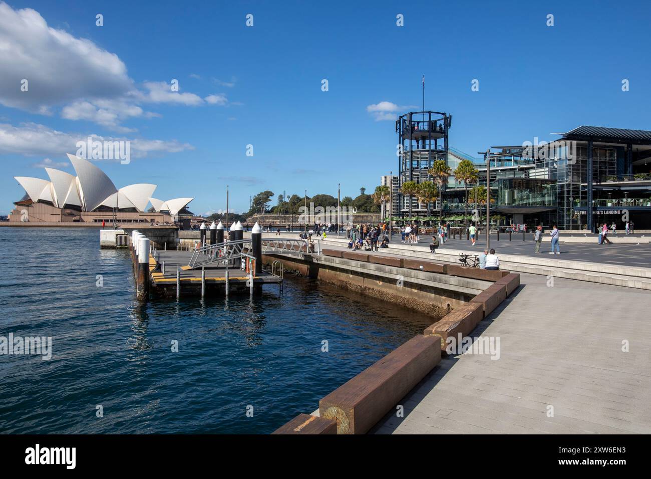 Sydney harbour Circular Quay and view towards Sydney Opera House at ...