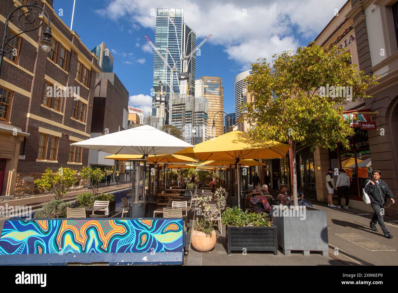 Sydney,Astralia, The Rocks historic area of Sydney with cafes and ...