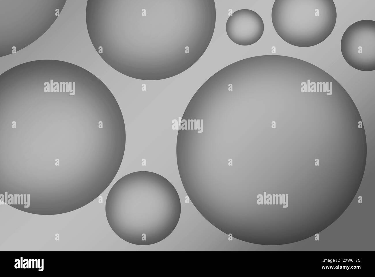Illustration of Gradient Monochrome 3D Various Sized Spheres Stock ...