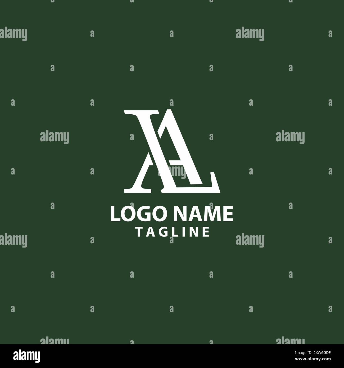 initial letter LA logo design vector Stock Vector Image & Art - Alamy