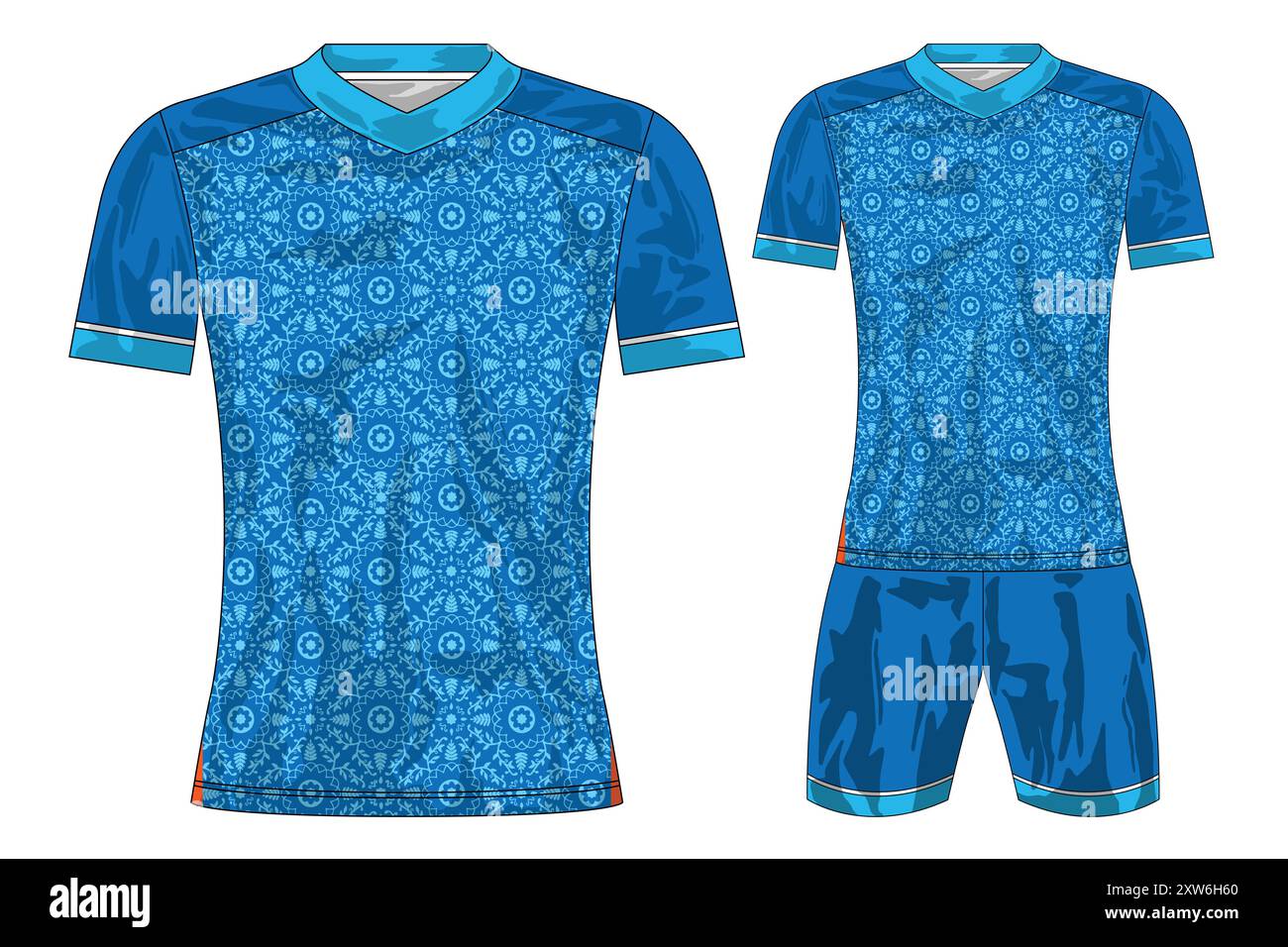 Blue Abstract Jersey Design