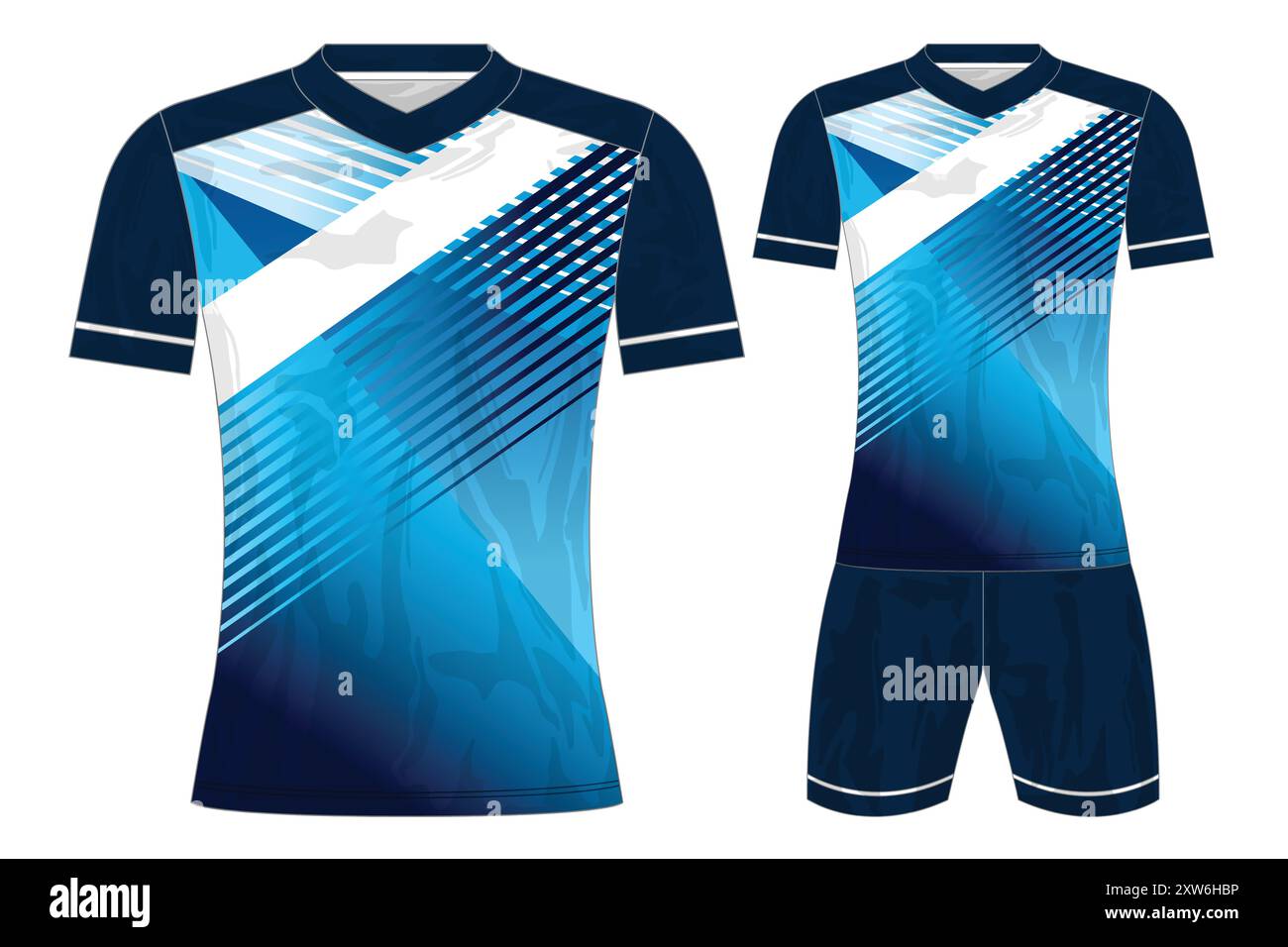 Blue Abstract Jersey Design