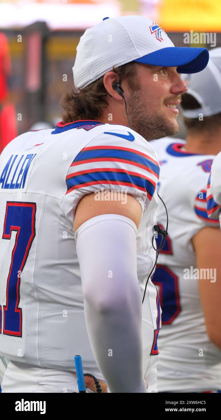 August 17, 2024: Josh Allen #17 during the Steelers vs Bills game in ...