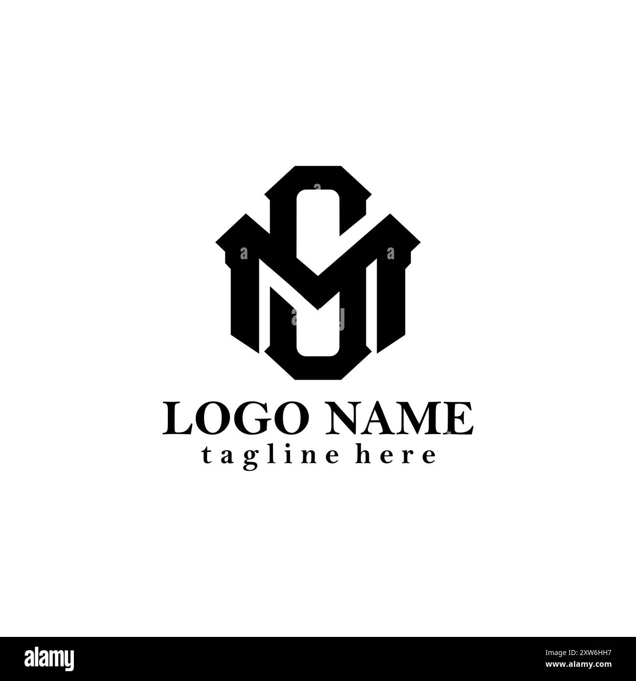 initial SM trendy logo design vector Stock Vector Image & Art - Alamy