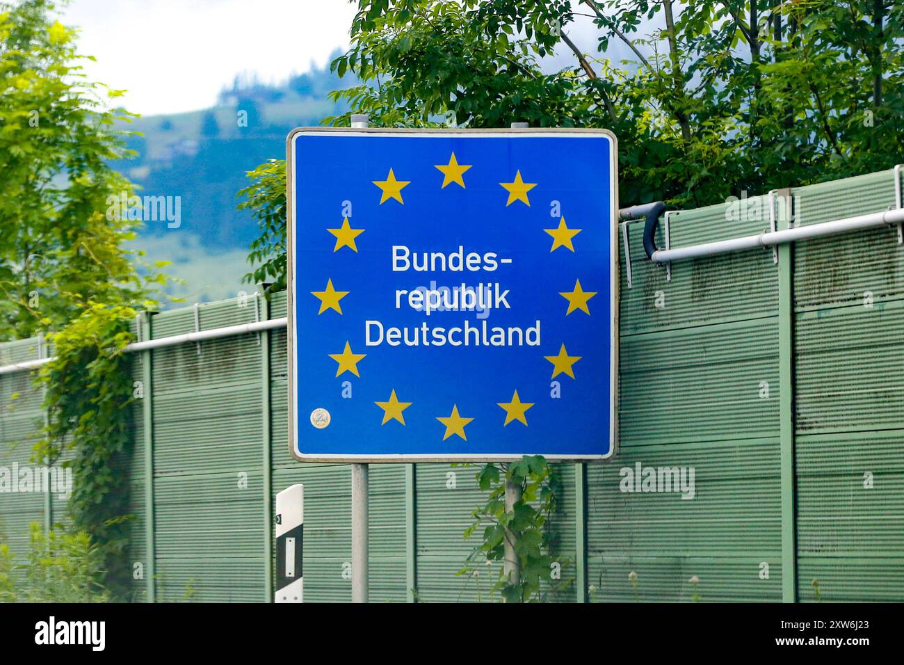 Europa-Zollschild der Bundesrepublik Deutschland. Symbolfoto ...