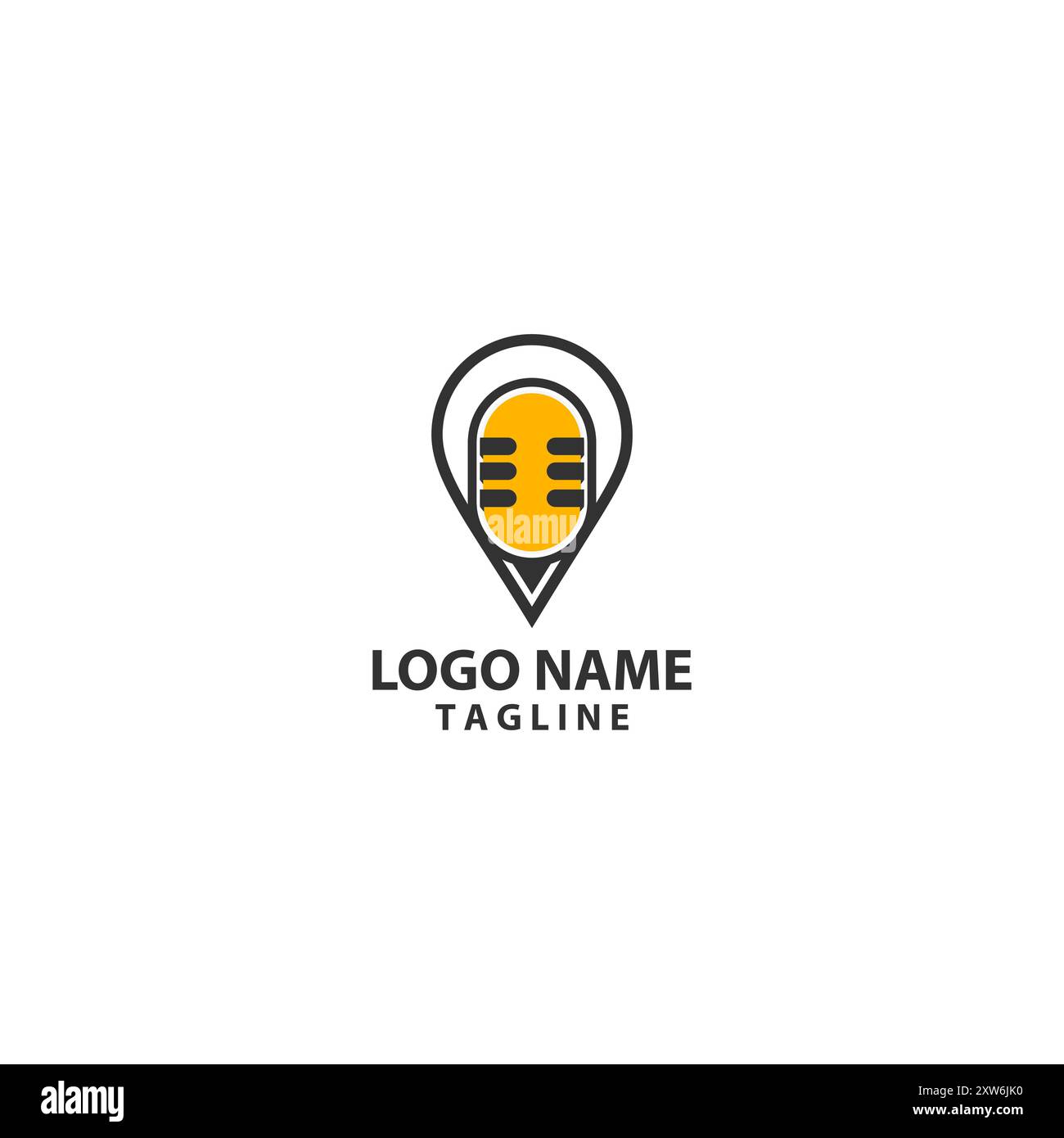 podcast location logo design vector Stock Vector Image & Art - Alamy