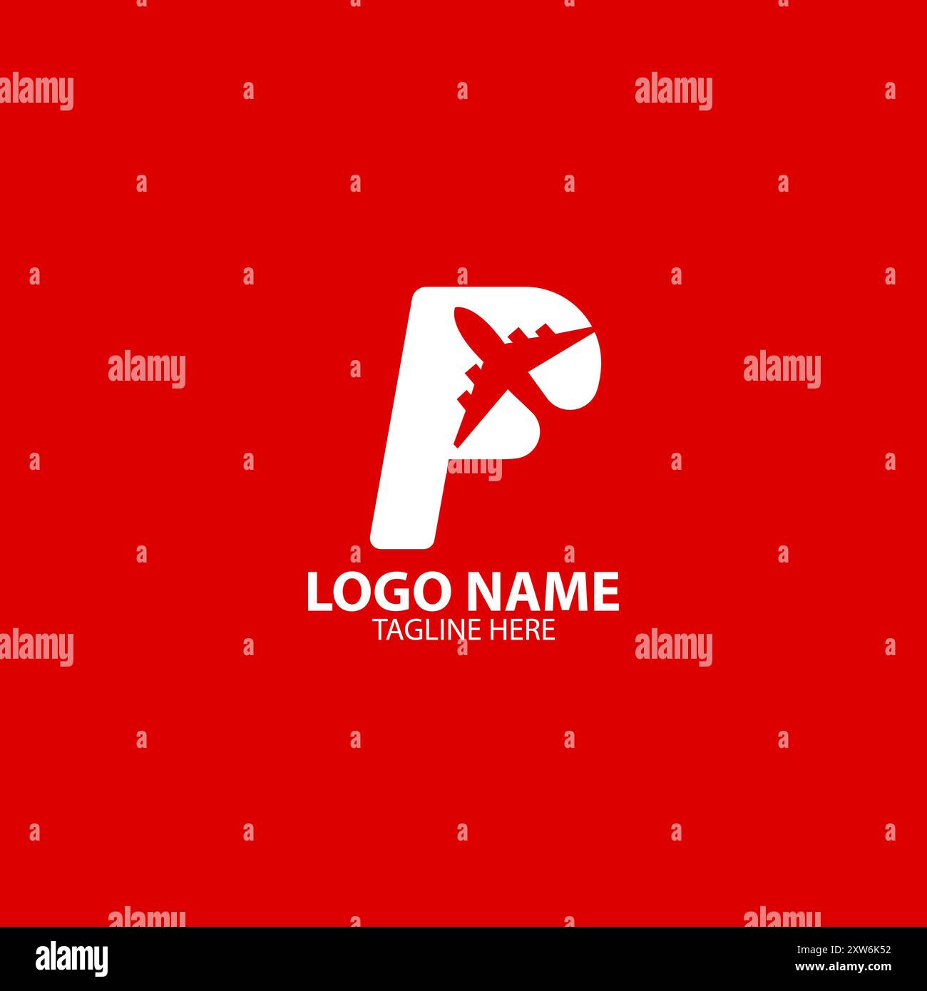 letter P aircraft logo design vector Stock Vector Image & Art - Alamy