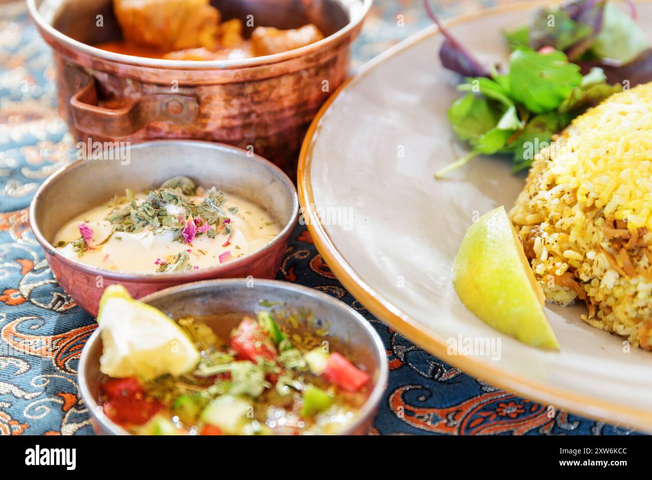 Traditional Iranian dishes and snacks. Awesome Persian cuisine Stock ...