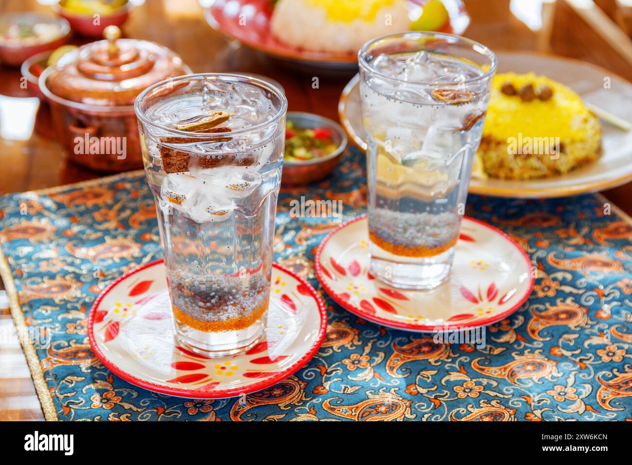 Amazing traditional Iranian drinks with chia seeds Stock Photo - Alamy