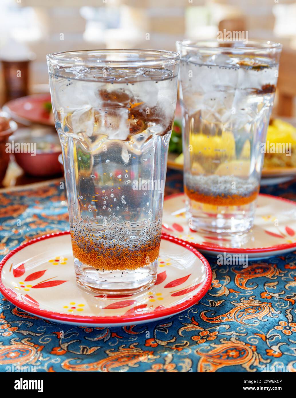 Tasty traditional Iranian drink with chia seeds Stock Photo - Alamy