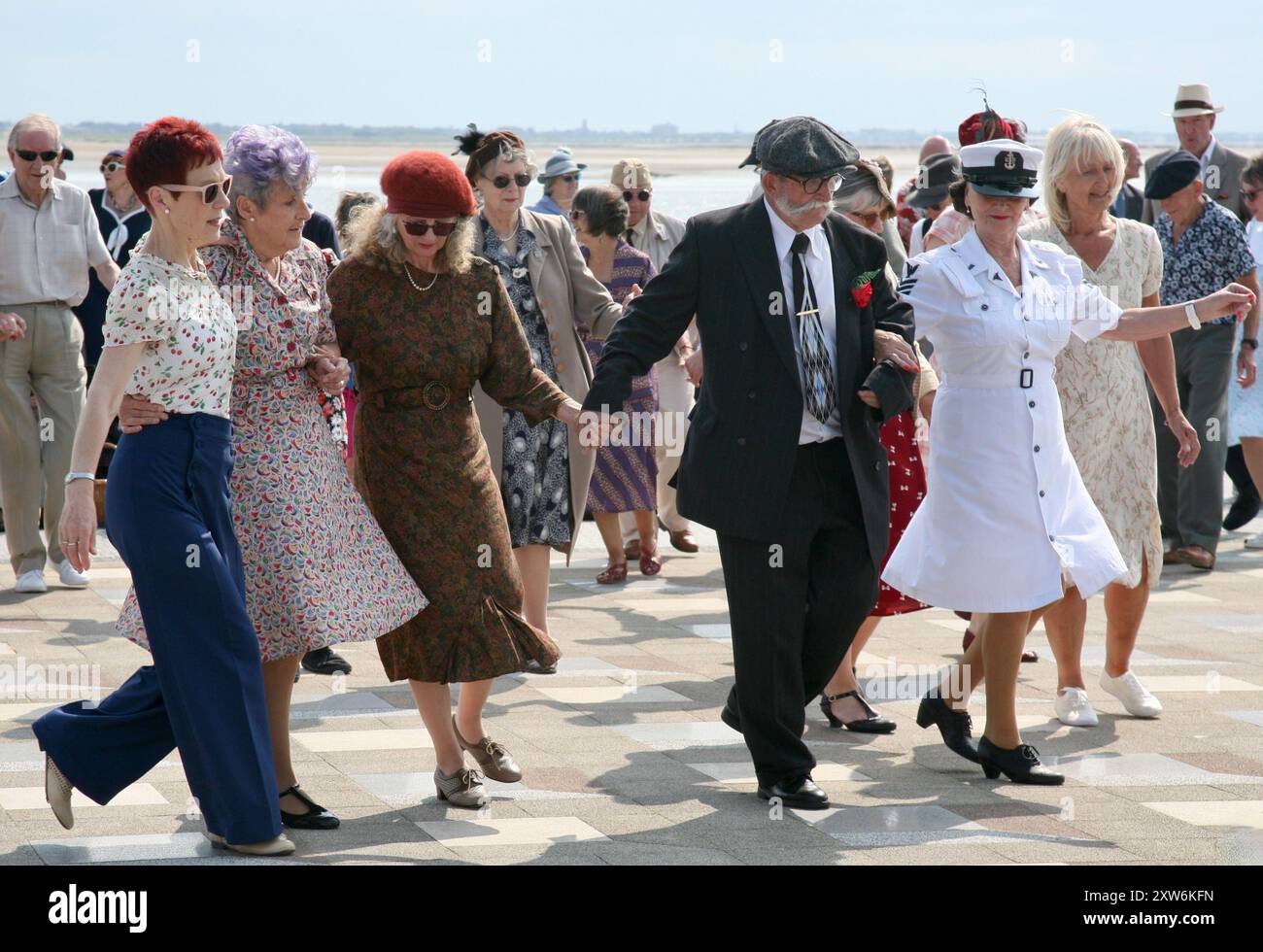 People having fun at the 1940's wartime weekend, Lytham St Annes ...