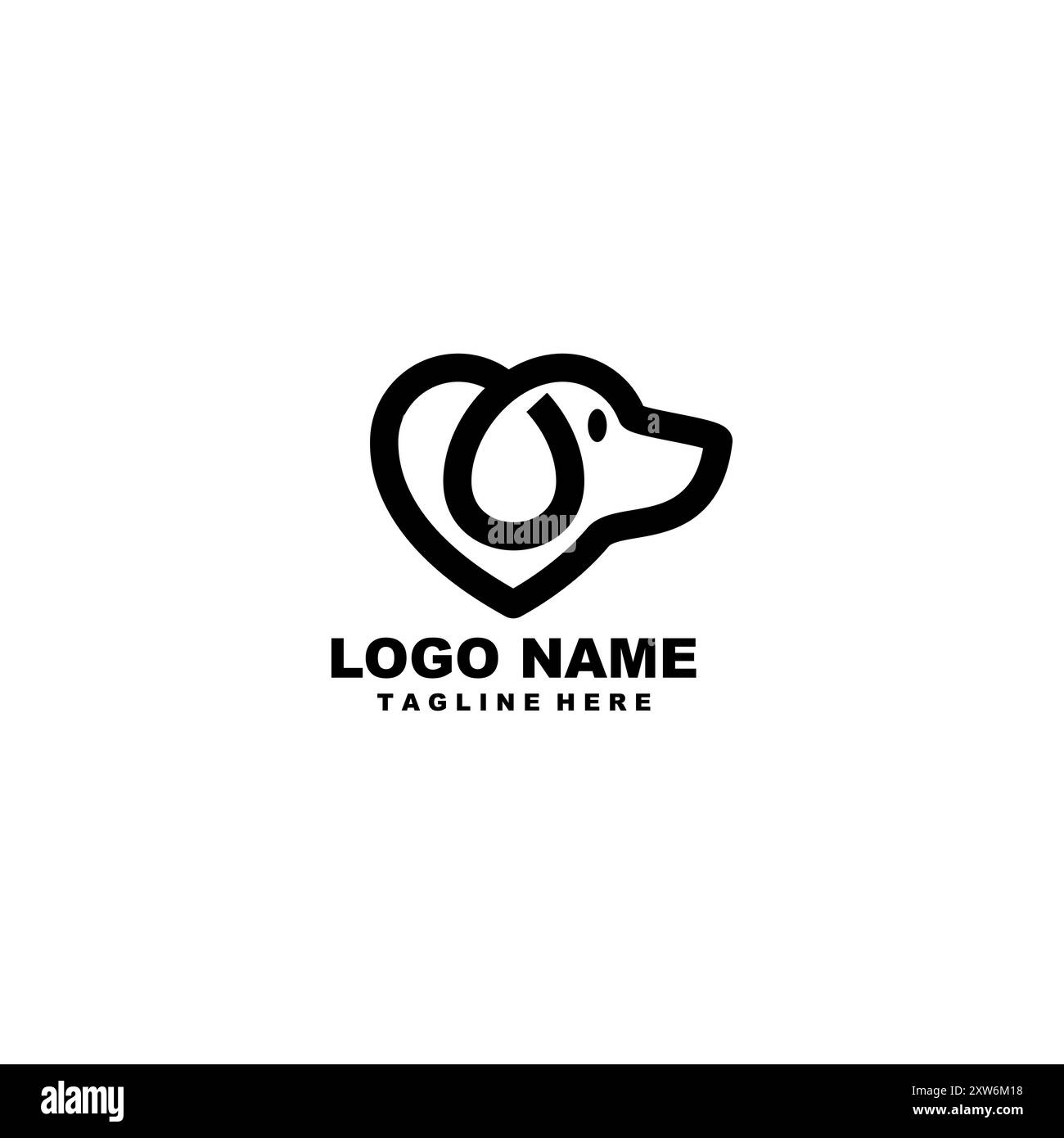 love dog logo design vector Stock Vector Image & Art - Alamy