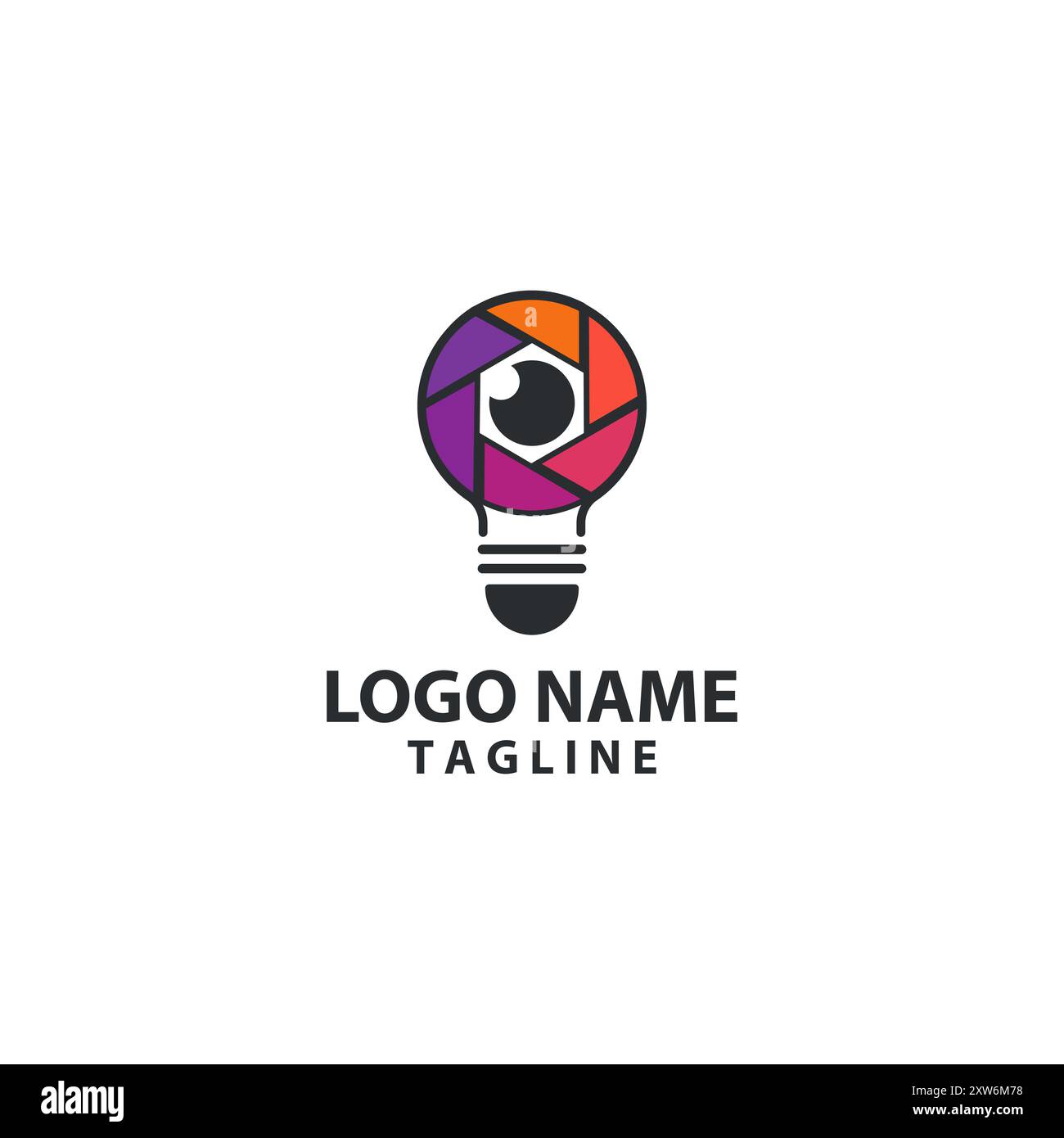 shutter lamp logo design vector Stock Vector Image & Art - Alamy