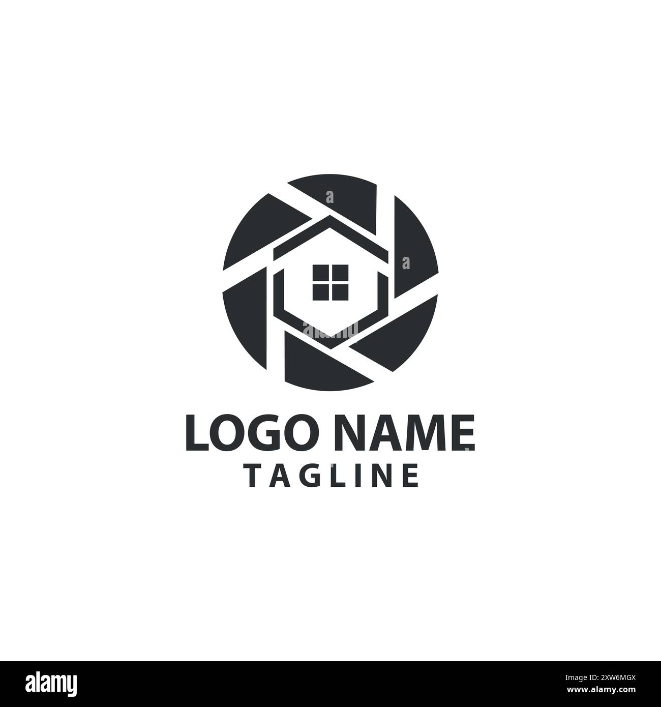 shutter home logo design vector Stock Vector Image & Art - Alamy