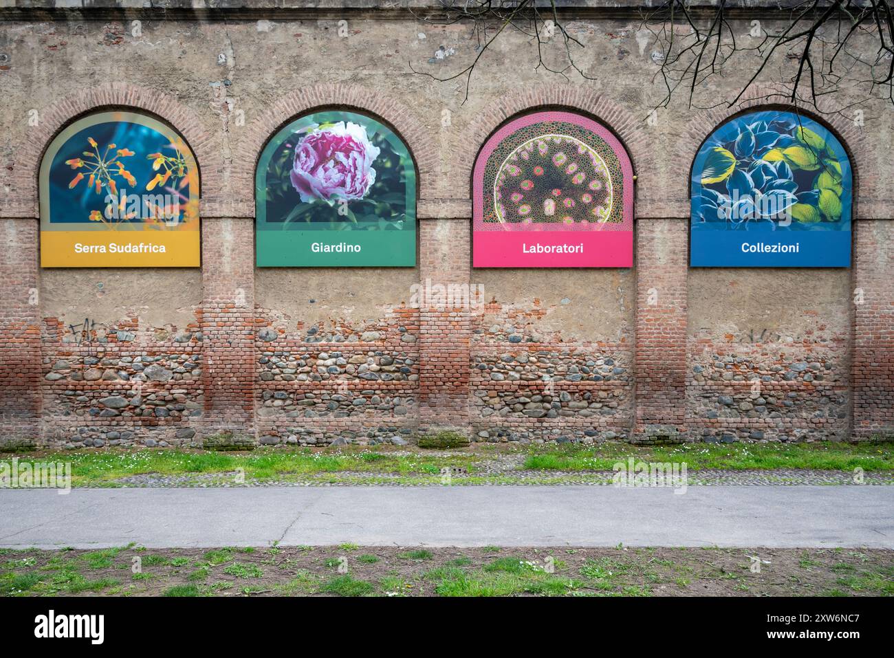 Turin, Italy - April 07, 2024. Botanical Garden of the University of ...
