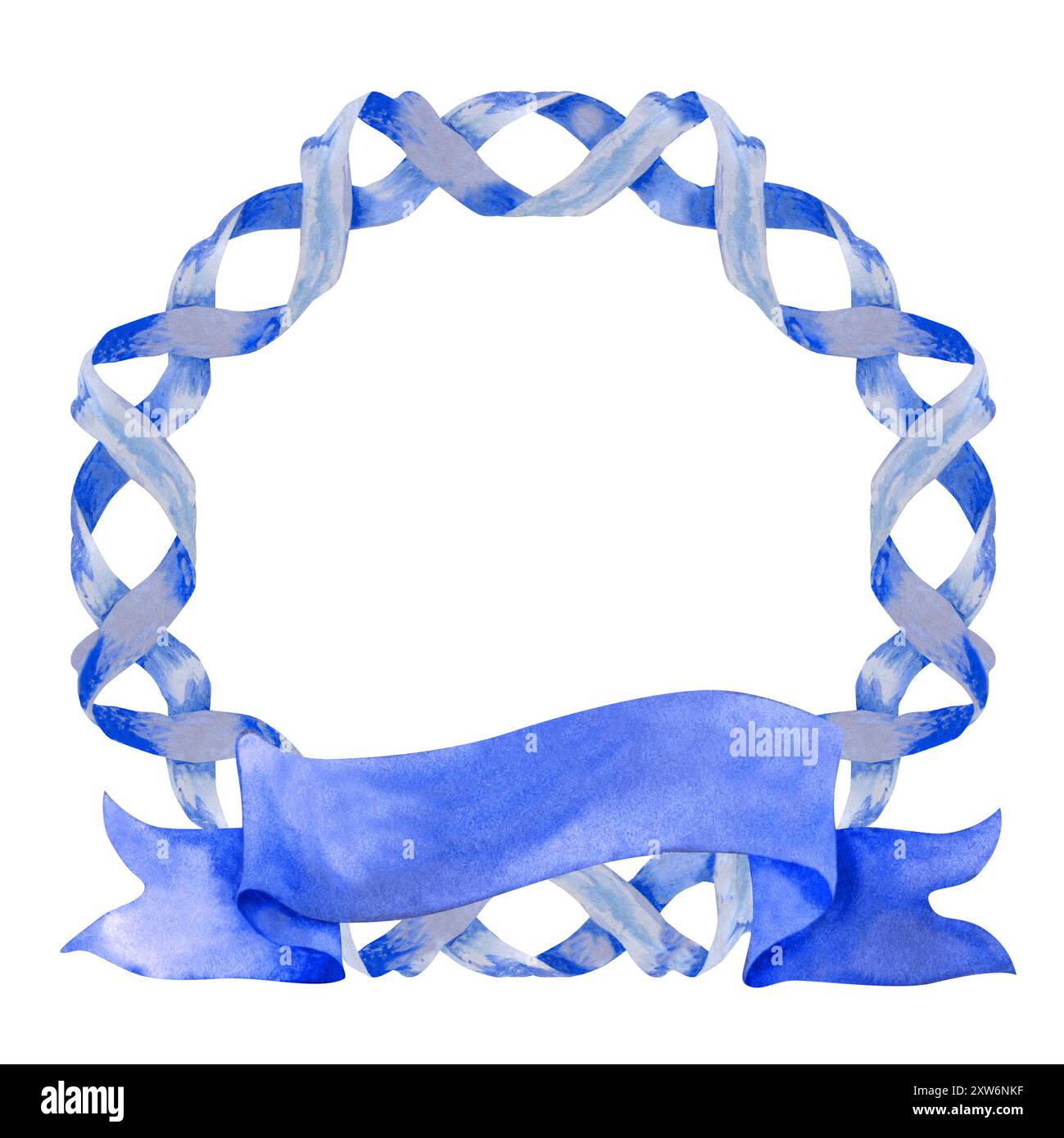 Drawing blue ribbon banner hi-res stock photography and images - Alamy