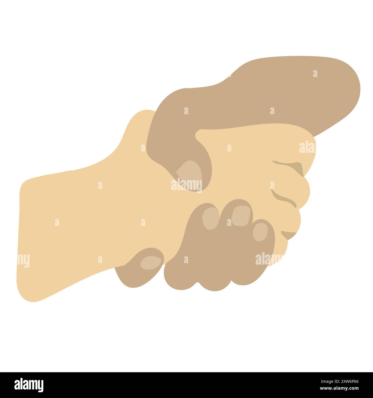 closeup shaking hand illustration vector isolated on white background ...