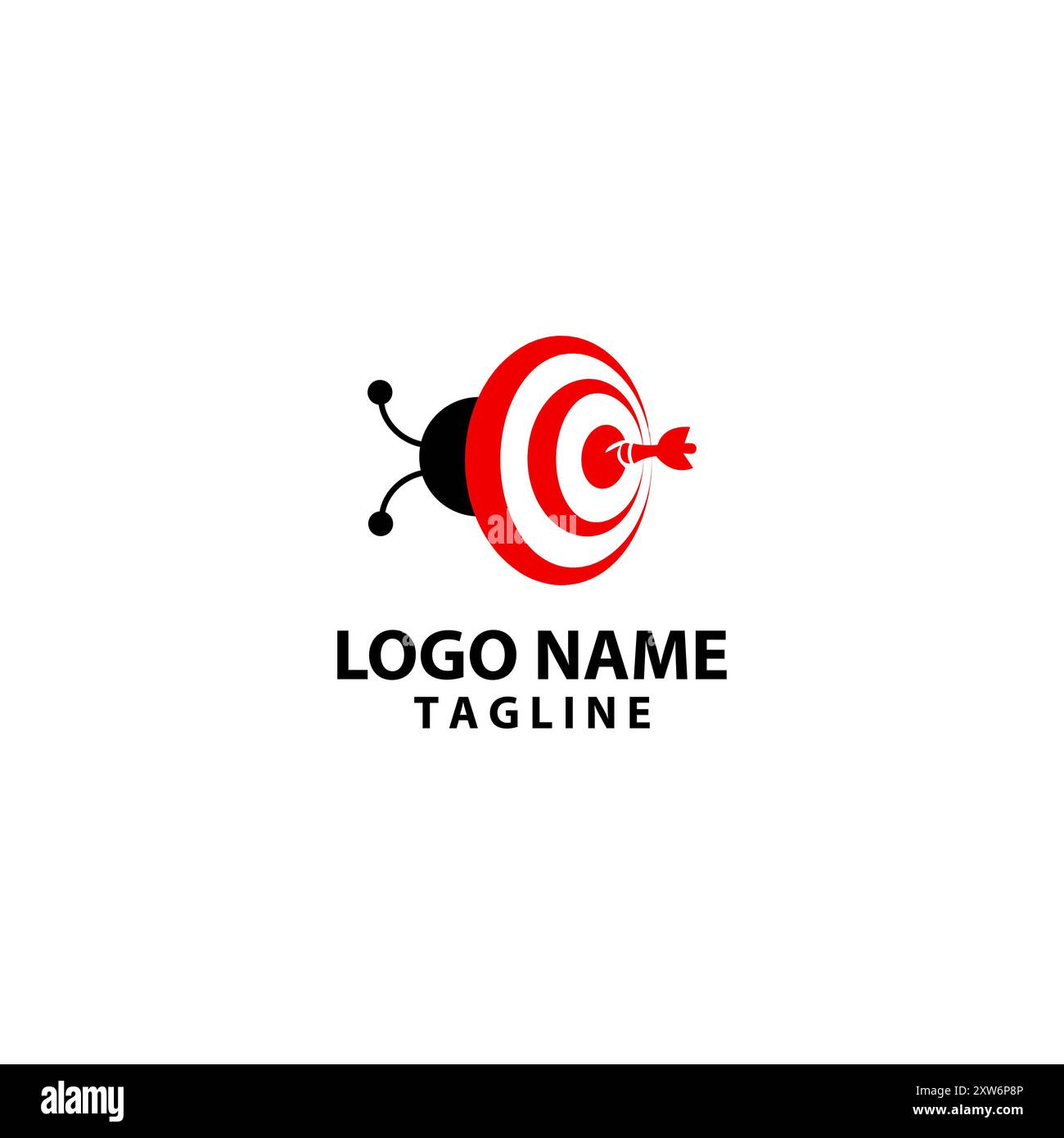 target bug logo design vector Stock Vector Image & Art - Alamy