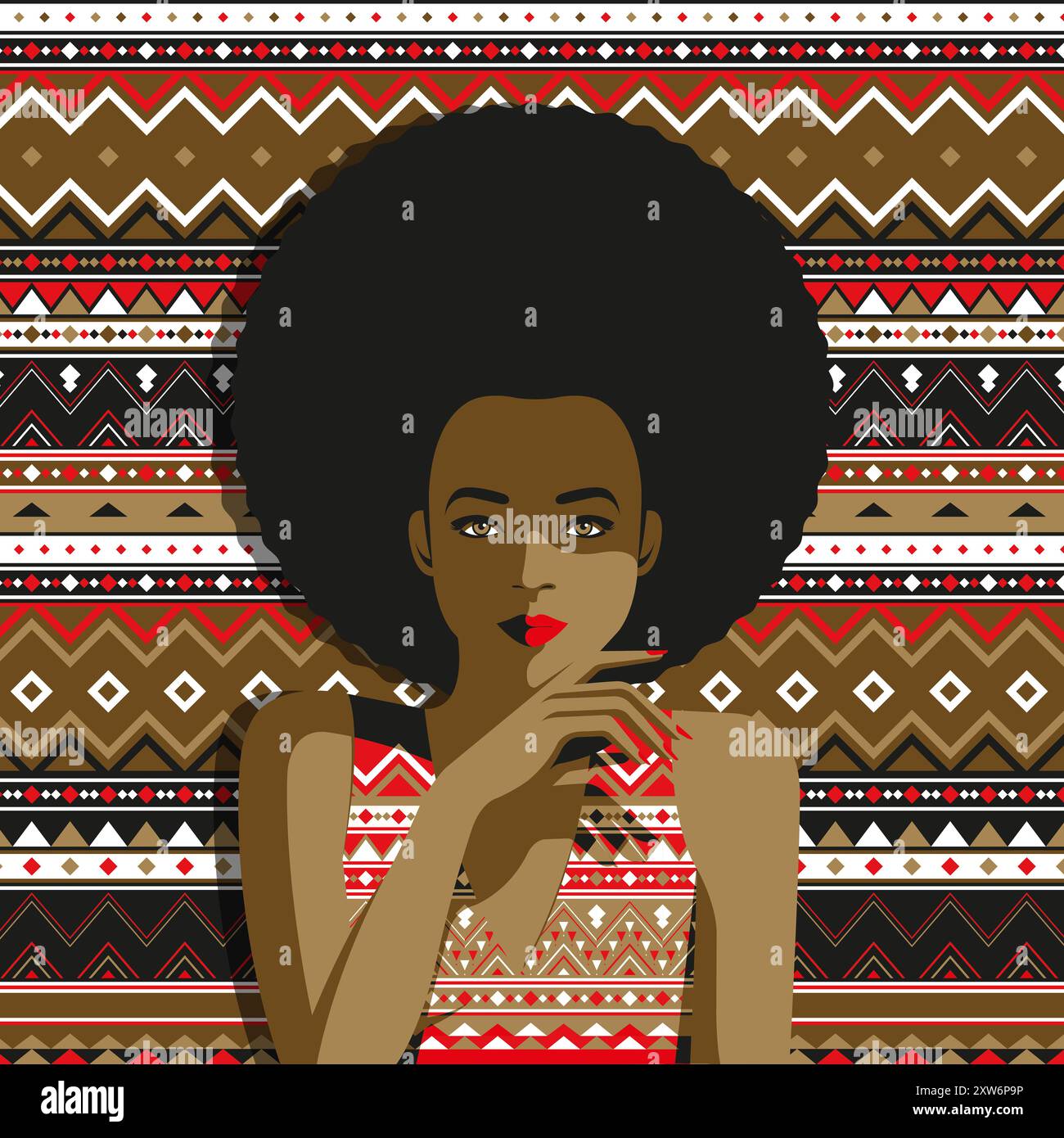 African Beauty Vector Art Stock Photo - Alamy
