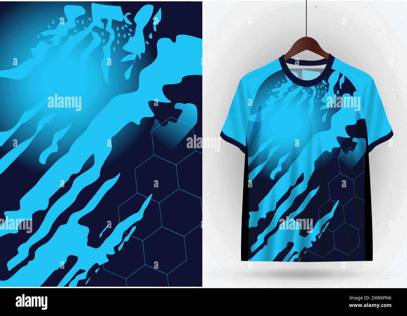 Blue Abstract Jersey Design