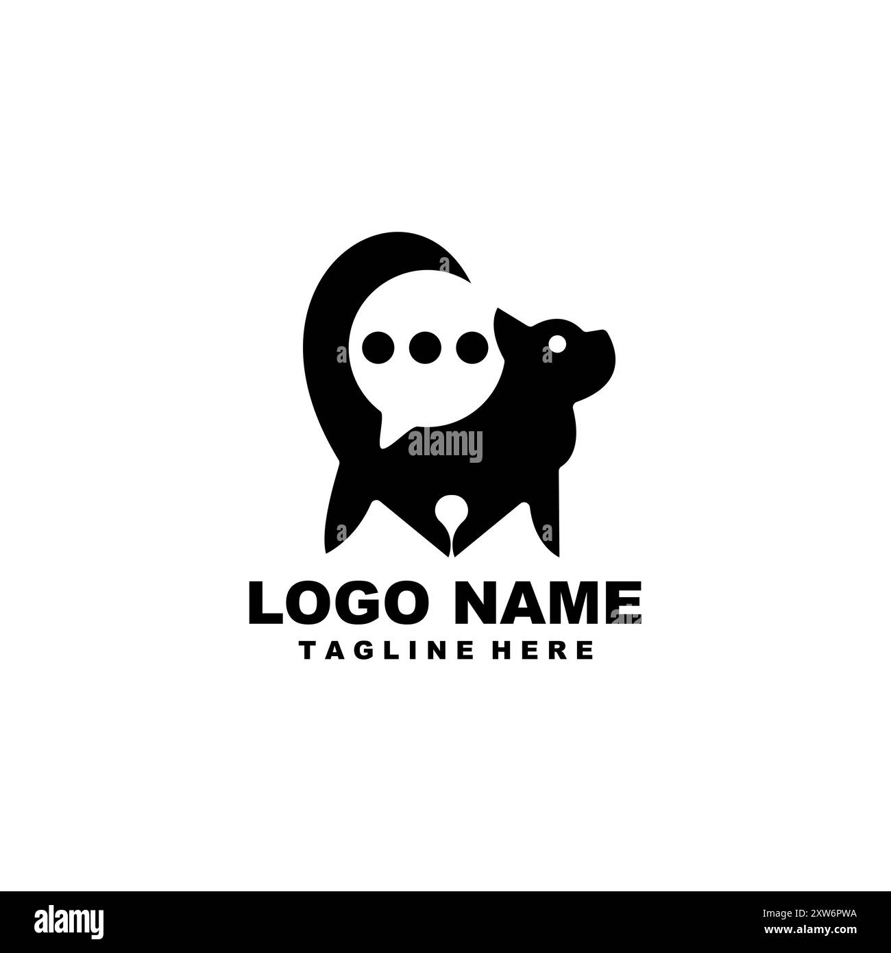 talk cat logo design vector Stock Vector Image & Art - Alamy