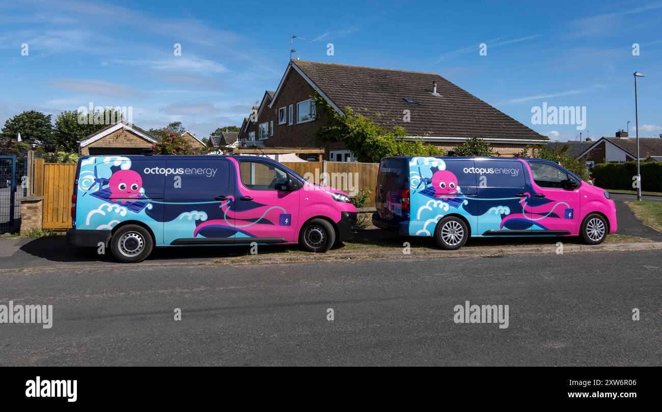 Two octopus energy work vans hi-res stock photography and images - Alamy