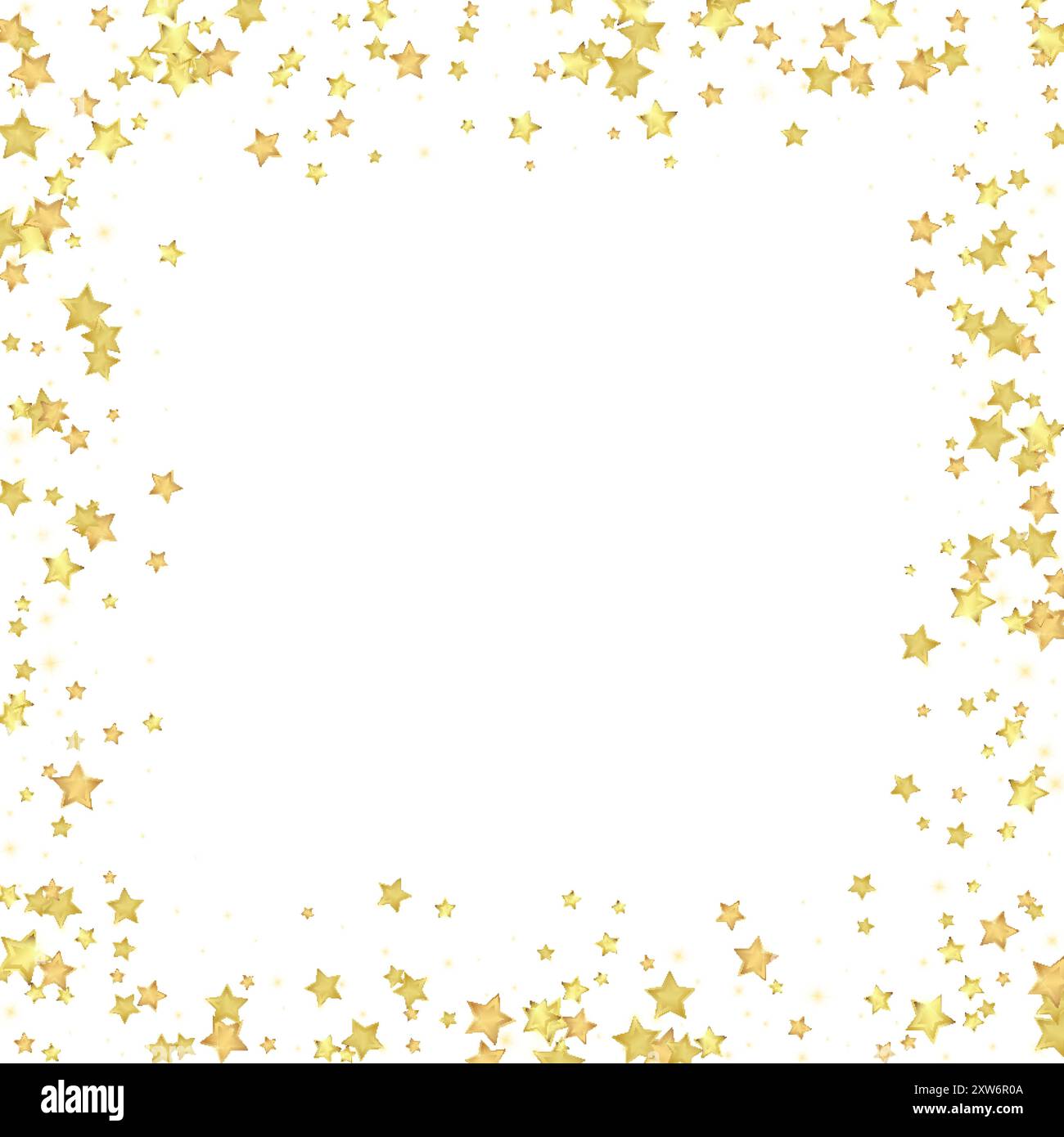 Magic stars vector overlay. Gold stars scattered around randomly ...