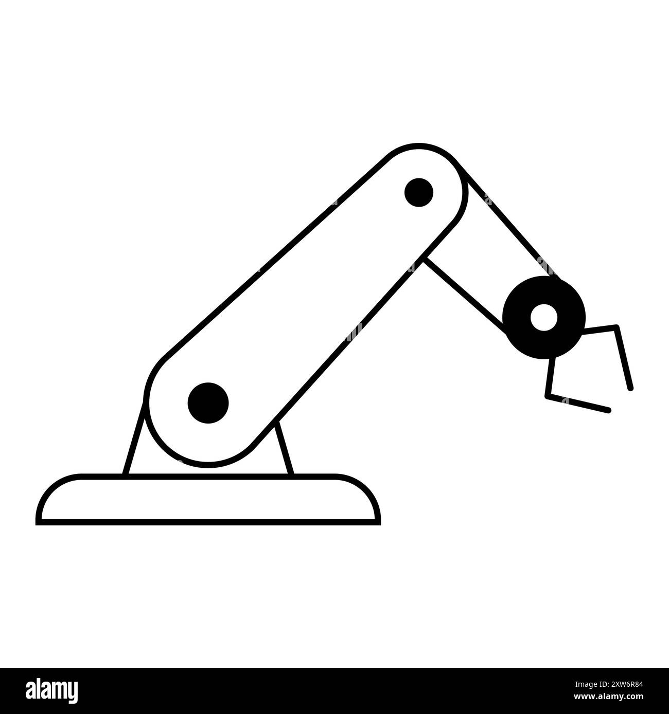 Mechanical robot arm machine icon, technology hydraulic robotic hand ...