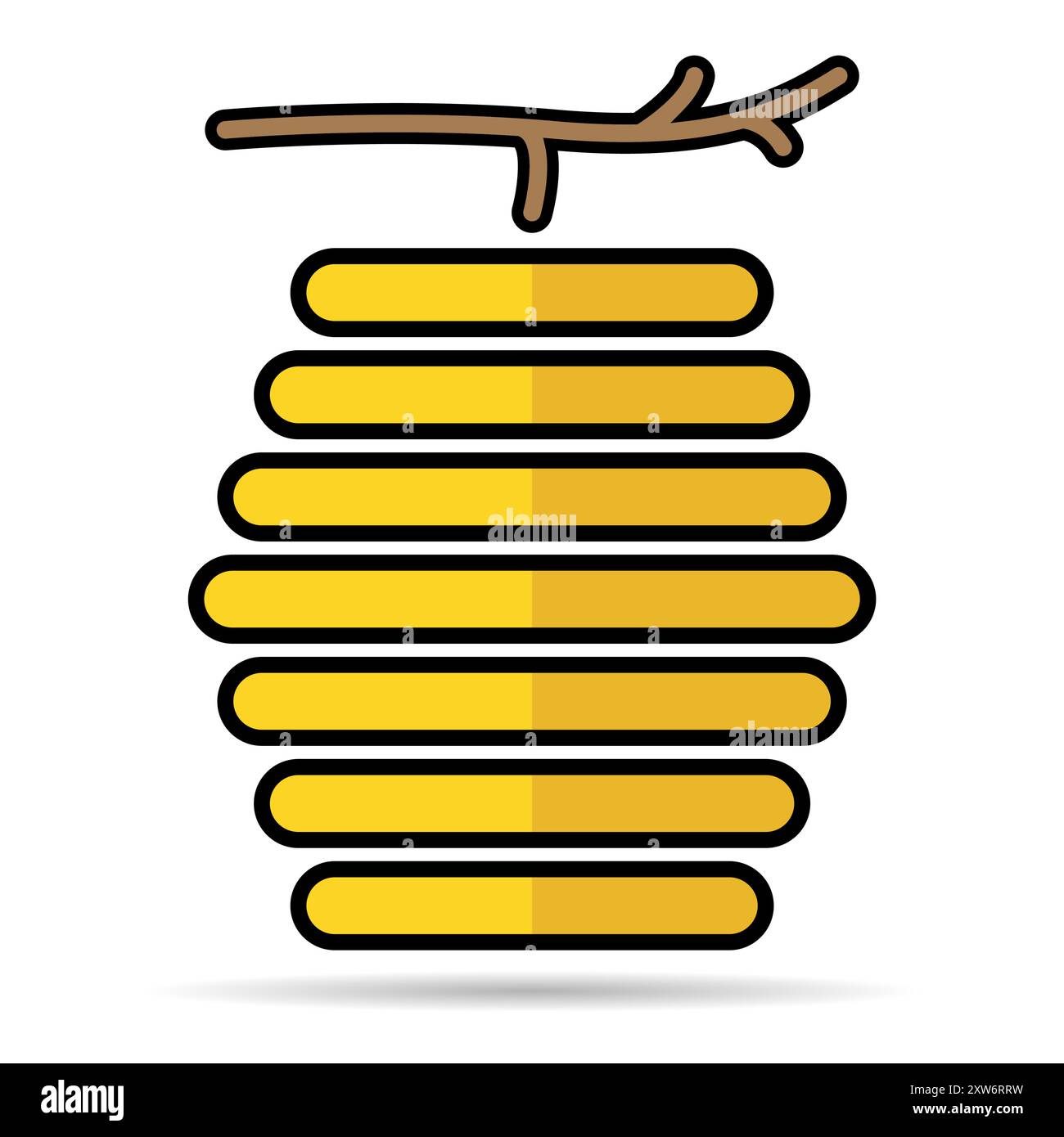 Hive natural shadow icon, bee web flat habitat sign, graphic vector ...