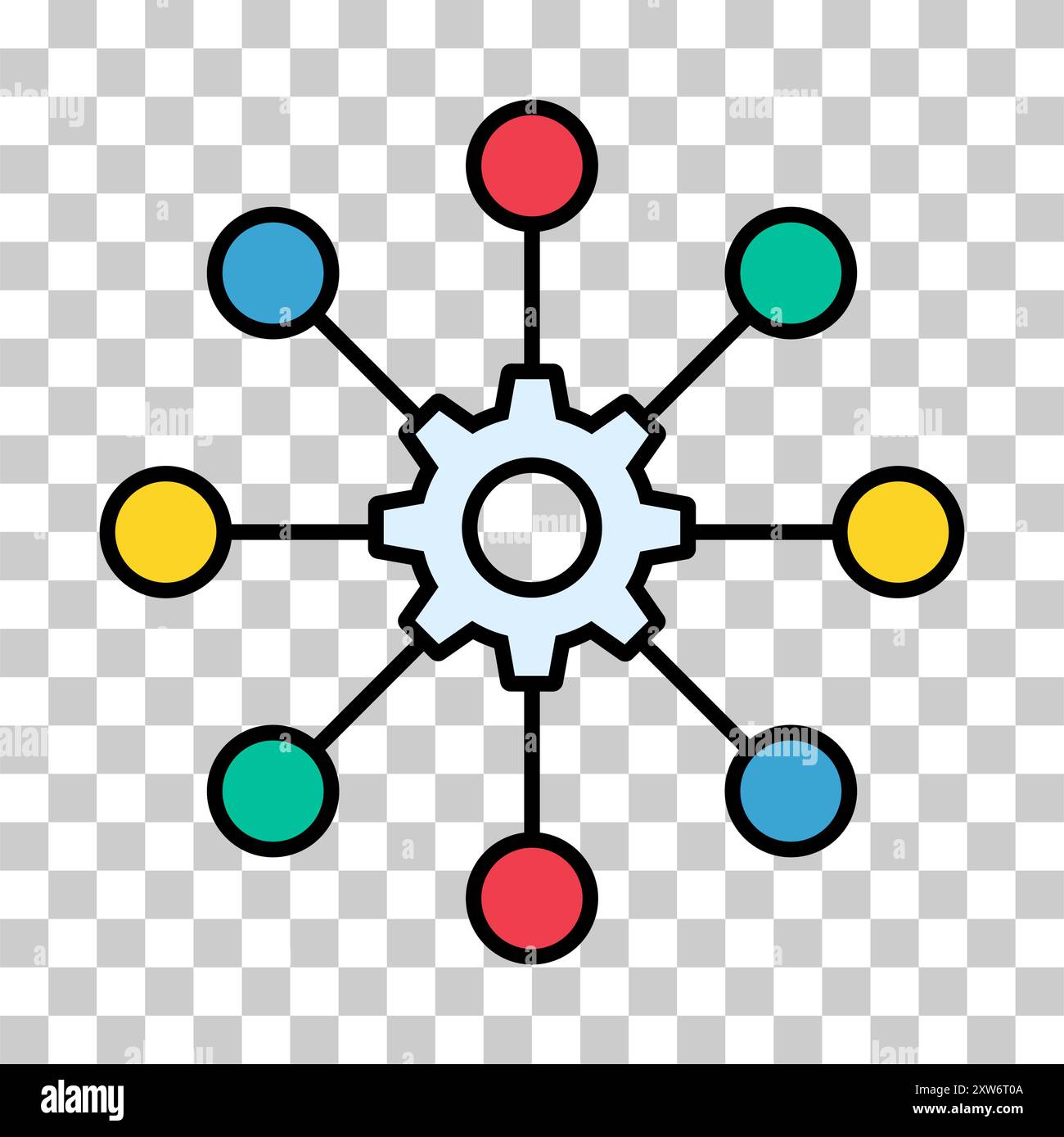 Multichannel digital design icon, omnichannel flat web symbol, internet ...