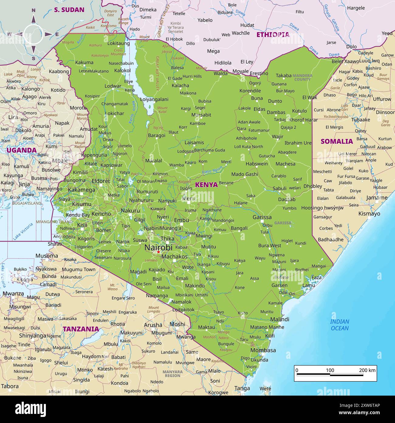 Detailed political map of Kenya Stock Vector Image & Art - Alamy Detailed political map of Kenya Stock Vector Image & Art - Alamy