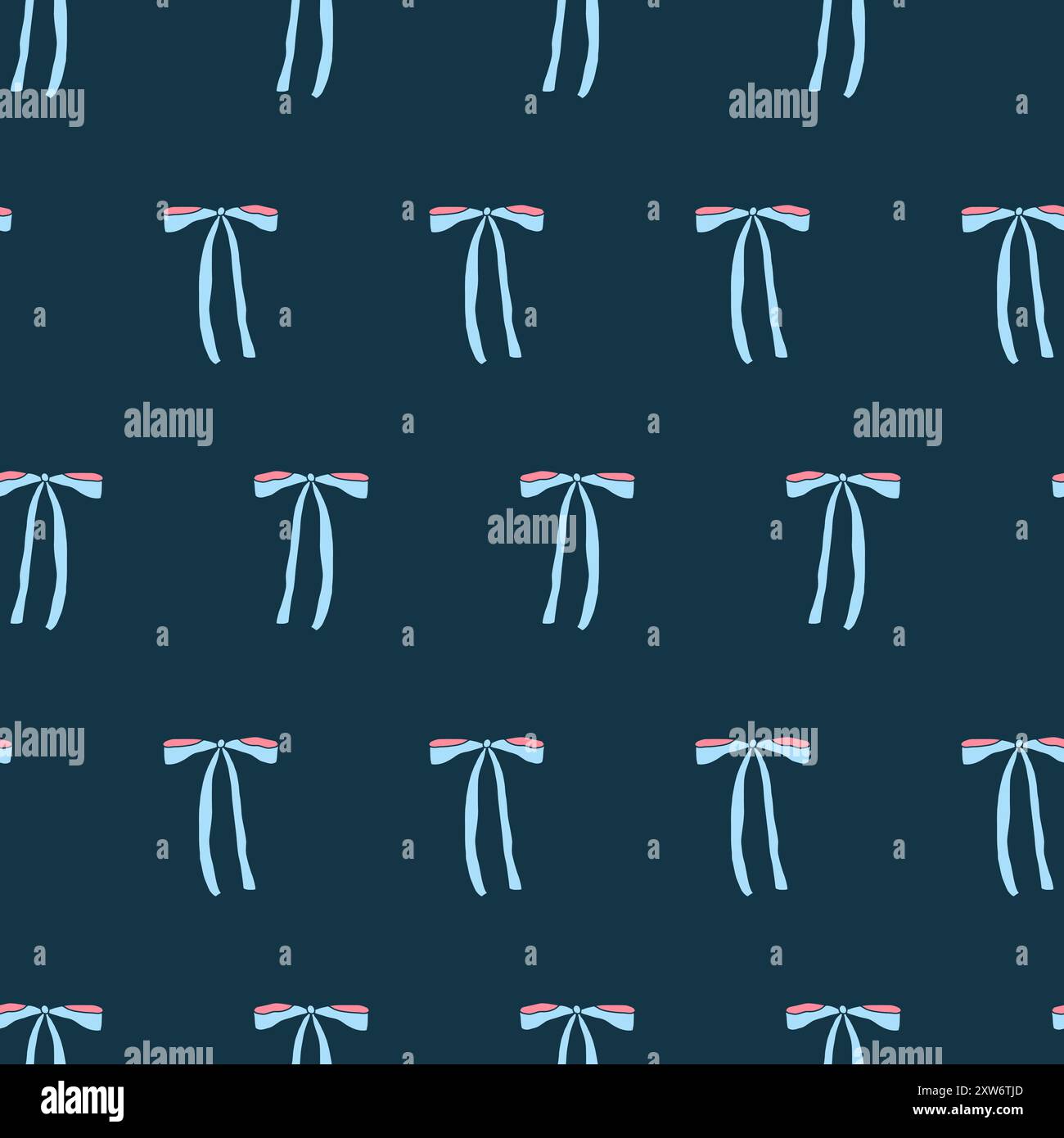 Bow seamless pattern. Decorative band endless background. Bowknot ...
