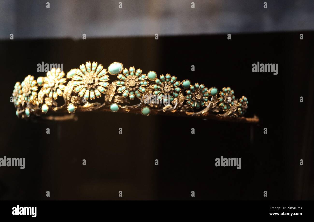 Turquoise Tiara said to have belonged Catherine the Great Stock Photo ...