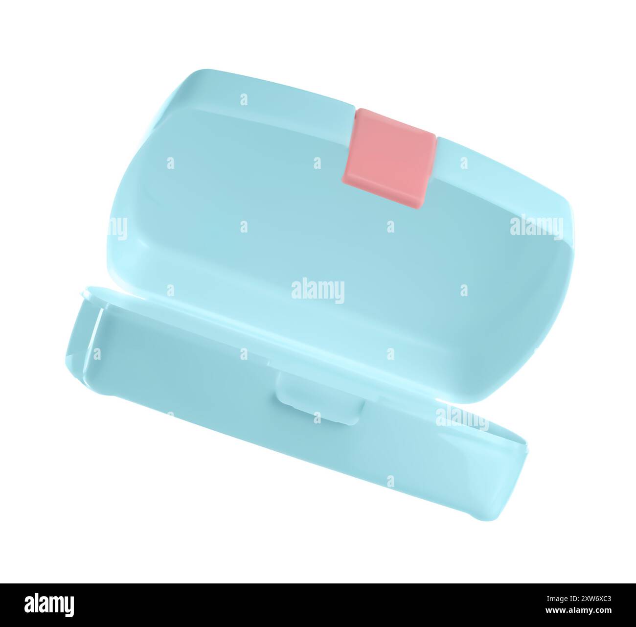 Empty plastic lunch box isolated on white Stock Photo - Alamy