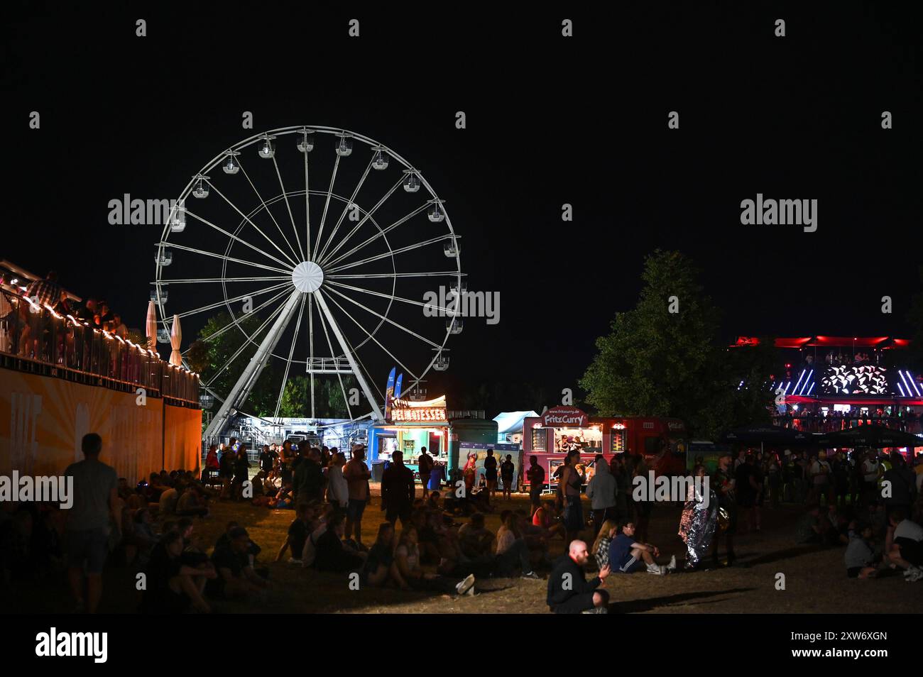 The Ferris wheel after a fire broke out at the Highfield Festival near ...