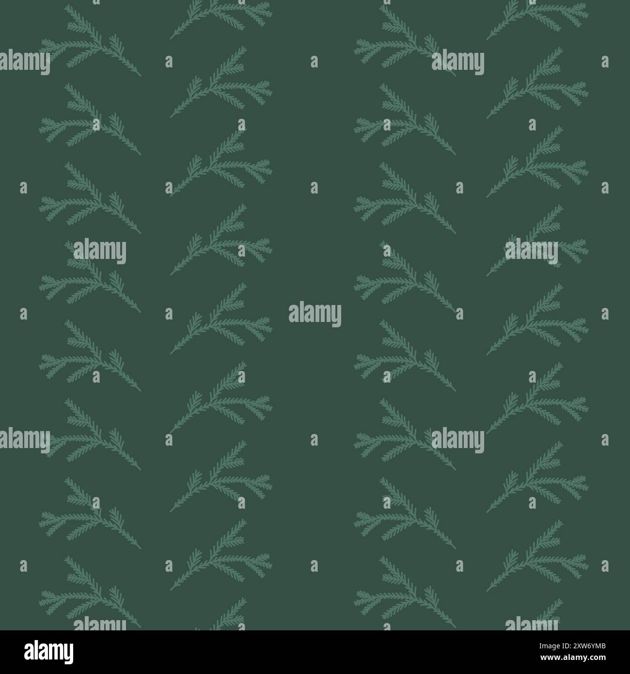 Christmas tree branches seamless pattern. Pine branches dark repeat ...